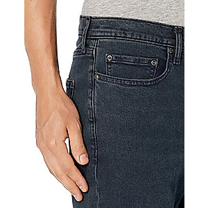 Amazon Essentials Men's Comfort Stretch Straight Slim-Fit Jean (Previously Goodthreads), Blue Black Vintage, 36W x 28L