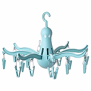 IKEA ASIA PRESSA Hanging Dryer 16 Clothes pegs Turquoise