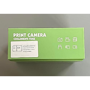 AURTEC Instant Camera for Kids, Mini Thermal Printing Camera, No Ink Required, 48MP Dual Camera,1080P HD Video, 32G TF Card, 3 Print Paper, 2.4 Inch Color Screen, Cute Animal Cartoon Design, Dinosaur