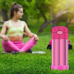 12 PCS 70mm Bottom Protective Silicone Sleeve Cup Mat Heat-Resistant Water Bottle Holder Mat Non-Slip Cup Mug Coaster for Insulation Tumbler Protector Bar Coasters - Multicolor