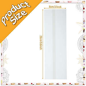 200 Pcs Kraft Paper Bags Kraft Churro Bags Grease Silverware Sleeves for Resistant Utensils Cutlery Cookies Bakery Candy Treats (White)