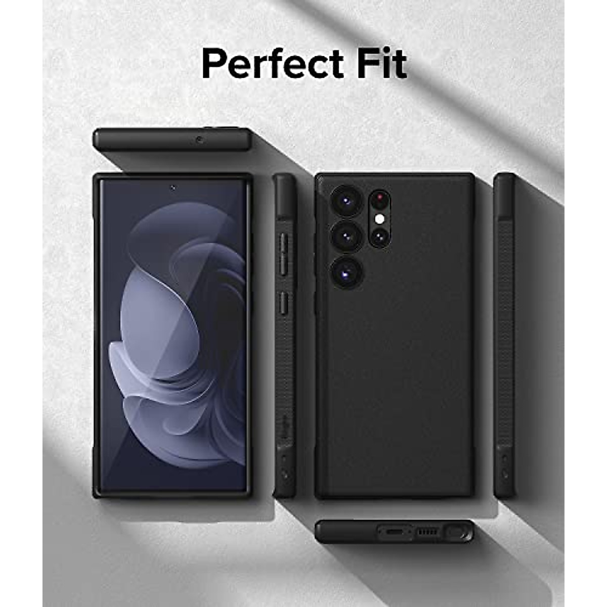 Ringke Onyx [Feels Good in The Hand] Compatible with Samsung Galaxy S23 Ultra Case, Anti-Fingerprint Technology Prevents Oily Smudges Non-Slip Enhanced Grip Precise Cutouts for Camera - Black