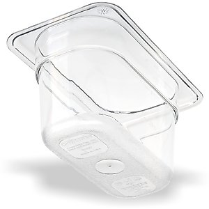 Carlisle FoodService Products Plastic Food Pan 1/9 Size 4 Inches Deep Clear