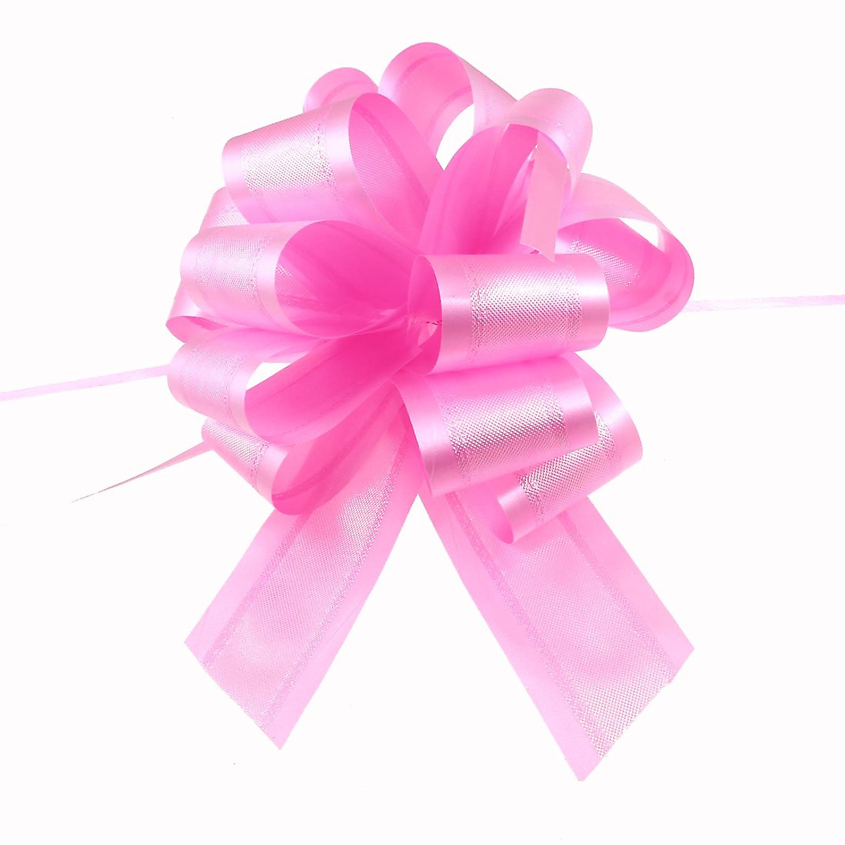 Qtqgoitem Xmas Decor 9 Sections Pink Glittery Poly Gift Wrap Pull Bow (Model: 6ed 07f 132 CDB 0ef)