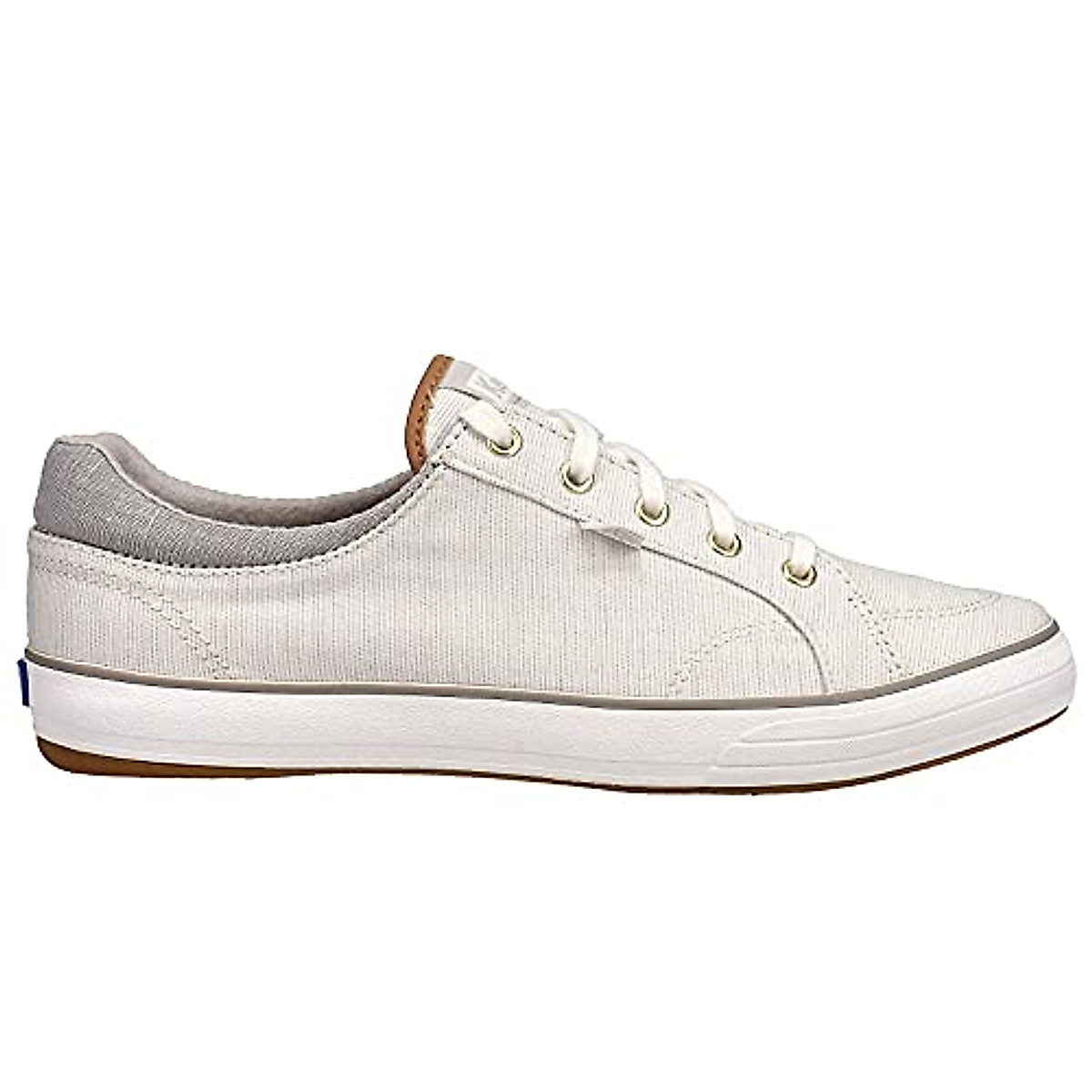 Keds Center 2 Lace Up, Sneaker Womens, Grey Stripe Canvas , 7 Medium