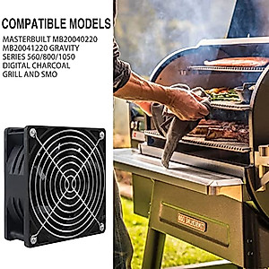 GLAHORSE Digital Fan Kit for Compatible Masterbuilt MB20040220/MB20041220 Gravity Series witch Include 560/800/1050 Digital Charcoal Grill and Smoker Accessories (MB-Fan kit)