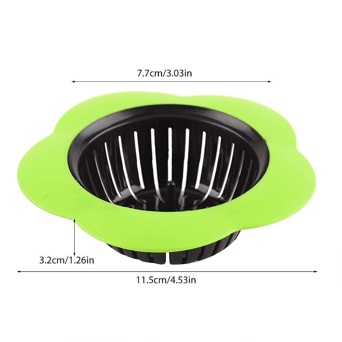 Alvinlite Plastic Sink Strainer Flower Shaped Drain Stopper Kitchen Bathroom Accessories for Kitchen Bathroom Bathtub(Green)