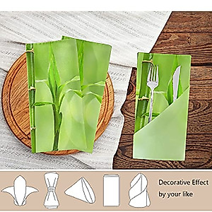 ZzWwR Spa Zen Basalt Stone Rock Bamboo Cloth Napkins, Set of 1 20 x 20 Inch Soft & Comfortable Polyester Dinner Napkins for Dinner, Restaurant, Holiday, Parties