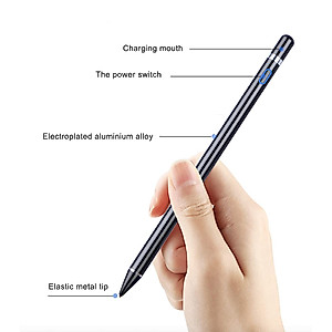 SLAUNT Stylus Pen for iOS Android Touch Screens Pencil Compatible with iPad/iPad Pro/Air/Mini/iPhone/Cellphone/Kindle/Apple Tablet Drawing Pencil (White)