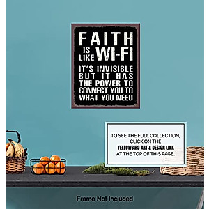 Inspirational Spiritual Religious Wall Decor - Christian Wall Art - Catholic Gifts for Men, Man Cave - God Wall Decor - Faith Wall Decor - Motivational Poster Sign Picture Print - Positive Quotes