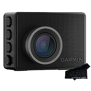 Garmin Dash Cam 47, 1080p, 140-degree FOV, Remotely Monitor Your Vehicle and Signature Series Cloth