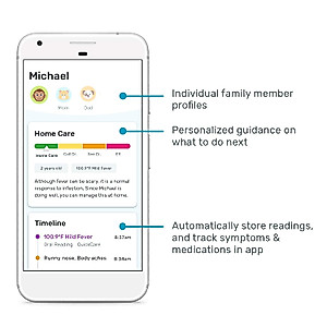 Kinsa Classics Bundle - Smart Ear & QuickCare Digital Smart Thermometers - Take Oral, Rectal, Armpit or Ear Fever Readings