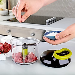 Tefal K13210 Black, Green, Transparent Manual Food Chopper (Black, Green, Transparent, Stainless Steel, 0.9 L, China, 850 g, 140 mm)