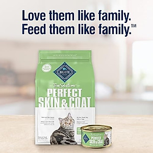 Blue Buffalo True Solutions Adult Wet Cat Food Multi-Pack, Perfect Skin & Coat, Made with Natural Ingredients, Whitefish, 3-oz. Cans (24 Count)