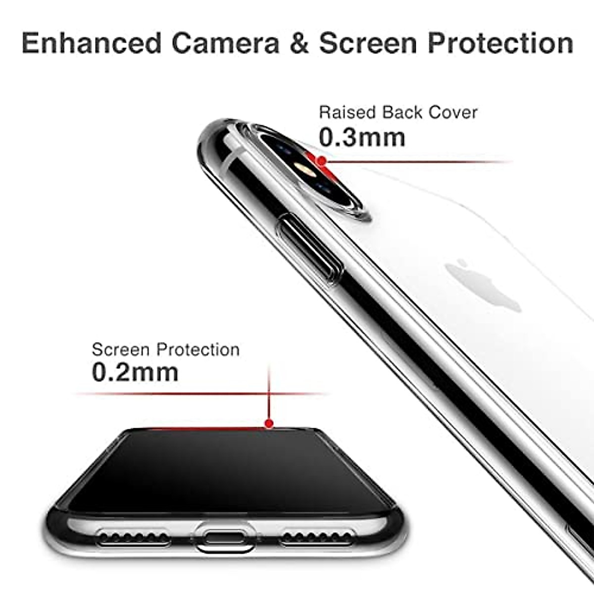 YZKJSZ 2 Pack Case for Motorola ThinkPhone,Shock-Absorption Light but Durable Soft Gel Transparent + Black TPU Silicone Protection Case Cover for Motorola ThinkPhone (6.6")