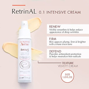 Eau Thermale Avene - RetrinAL 0.1 Intensive Cream - Retinaldehyde - Rejuvenates Skin & Helps Reduce Signs of Aging - Airless Pump - 1.0 fl.oz.