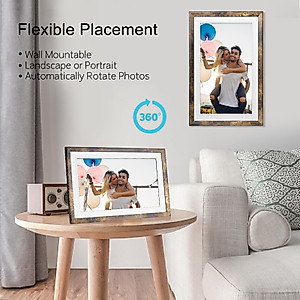 FRAMEO 32GB Smart Digital Picture Frame 15.6inch Large WiFi Digital Photo Frame 1920 * 1080IPS FHD Touchscreen Digital Photo Frame Share Photos and Videos for Free with The app-The Best Gift Guide