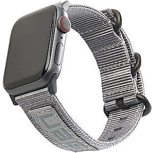 URBAN ARMOR GEAR UAG Compatible Apple Watch Band 42mm/41mm/40mm, iWatch Series 10/9/8/7/6/5/4/SE 2/SE, High Strength Nylon Weave Replacement Strap, Nato Grey