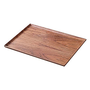 Decorative Serving Tray Imitation Wood Grain Rectangular Large Tray Simple and Practical Cup Storage Tray Breakfast, Afternoon Tea Tray Tray for Coffee Bathroom Tray Perfume Tray