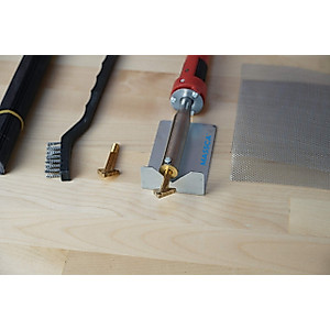 Massca Plastic Welding Kit with Plastic Welder, Rods, Reinforcing Mesh, Hot Iron Stand, and Wire Brush - Plastic Bumper Repair Kit DIY Arts, Crafts & Professional Surface Repair, Portable 80 Watt