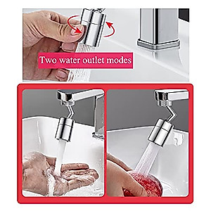 RTYUIE Universal Splash-Proof Filter Faucet Nozzle Washbasin Faucet Extender Adapter Bathroom Kitchen Tap Water Water-Saving Nozzle Sprayer Easy to Install and Smooth Water Out