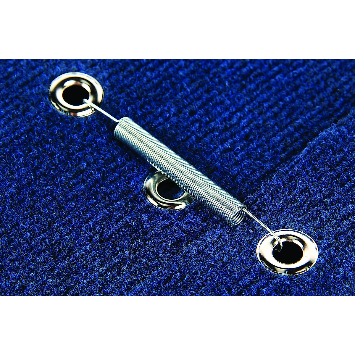 Camco Wrap Around Step Rug | Protects Your RV from Unwanted Tracked in Dirt | Works on Electrical and Manual RV Steps | Blue (42924)