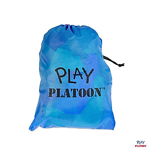 Play Platoon Rainbow Parachute Toy for Kids, 12 ft Play Parachute Game for Kids with 16 Handles, Parachute for Kids, PE Equipment for Elementary School Gym Class, Backyard/Indoor Play Equipment