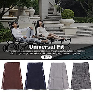 Zero-Gravity Chair Replacement Fabric, Recliner Mesh Canvas, Patio Sling Repair Cloth Part for Outdoor Backyard Beach Pool Lawn, Folding Lounge Repair Cloth with Ropes(Blue)