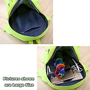 LOCOMO 3D Dragon Backpack Dinosaur Casual Daypack with Spikes Adult Cute Lizard 2 Size Available BPK005GRNL