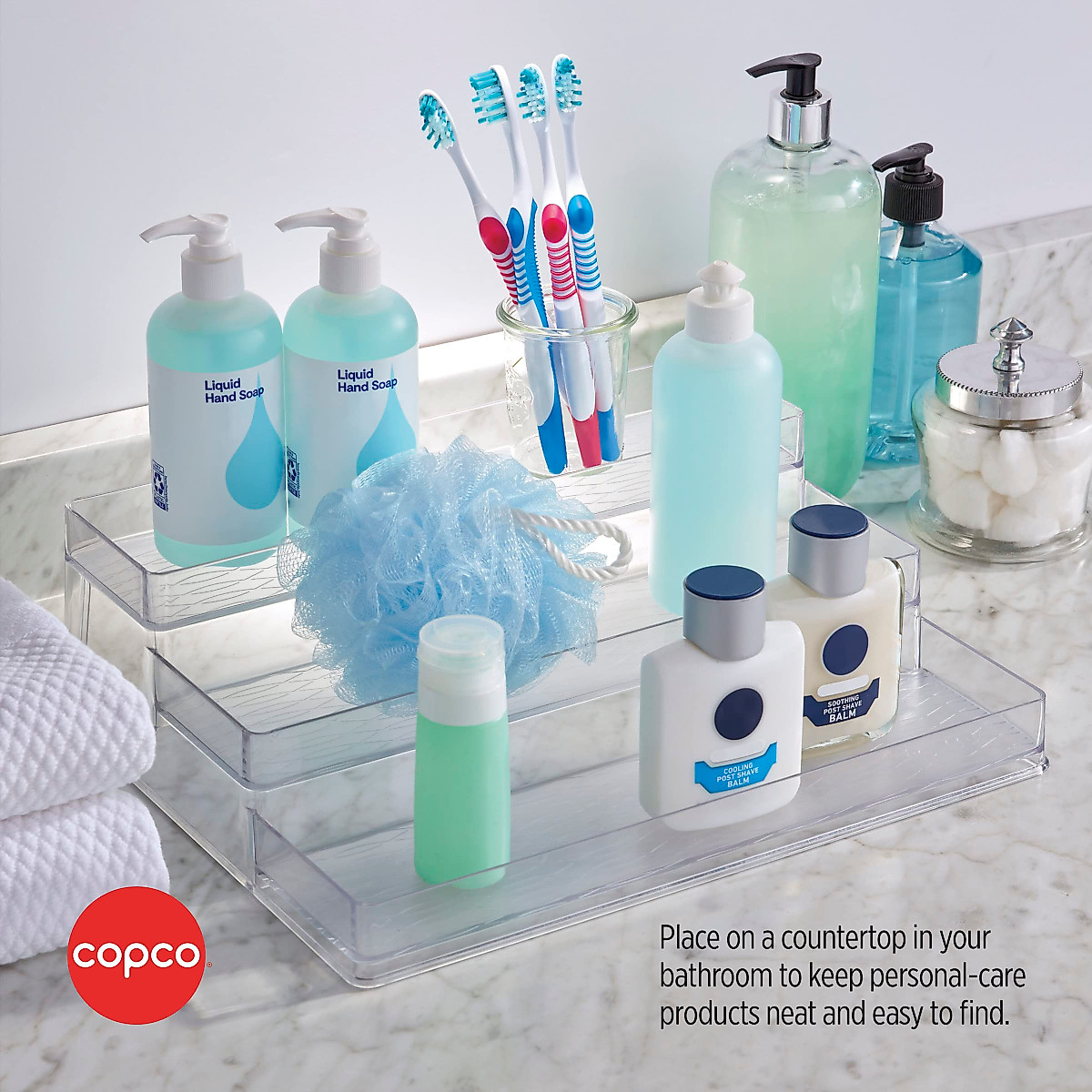 Copco Versatile Cabinet Organizer, 3 Tier, Clear