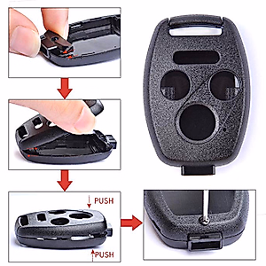 The Best 3+1 Buttons Replacement For Key Fob Shell Keyless Entry Remote Honda Key Fob Case With Screwdriver Fit For Honda 2008-2012 Accord 2006-2013 Civic EX 2009-2015 Pilot