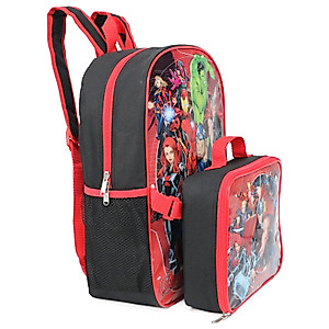 Ruz Marvel Avengers Backpack With Detachable Lunch Box (Red Multi)