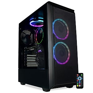 Periphio Chimera Prebuilt RGB Gaming Computer | Intel Six Core i5-10400 4.3GHz | GeForce RTX 3050 8GB | 16GB DDR4 RAM | 500GB NVMe M.2 SSD + 1TB HDD | Windows 10 Gaming PC | 5G-WiFi + Bluetooth 5.0