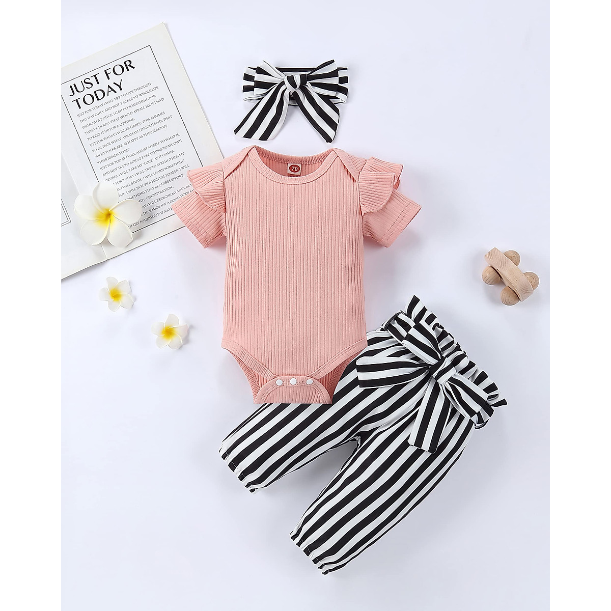 Newborn Infant Baby Girl Clothes 3PCS Camo Outfits Long Sleeve Cotton Romper Cute Baby Clothes For Girl Camouflage Pants Baby Girl Clothes 0 3 Months Spring Pink