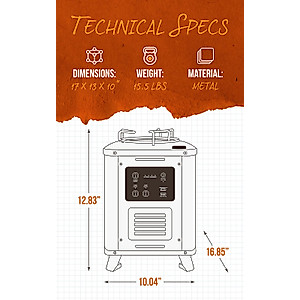 Drifters Portable Thermo-Electric Camp Stove for Wood, Pellet, Charcoal Cooking with Built-In Electricity Generator, 6000 mAH Battery and USB Plugs