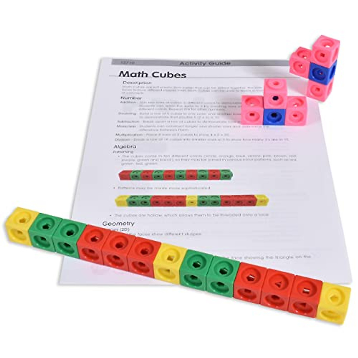 edxeducation Math Cubes - Set of 100 - Math Manipulatives - Classroom Learning Supplies, Homeschool Supplies, Preschool Learning, Counting Toys, Linking Cubes, Math Linking Cubes