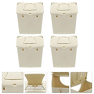 Zerodeko 4Pcs Bird Nesting Box, Plastic Parakeet Nest Box Hanging Bird Breeding House Cage Mounted Incubation Box Small Animal Hut for Finch, Squirrel, Parrot, Budgie