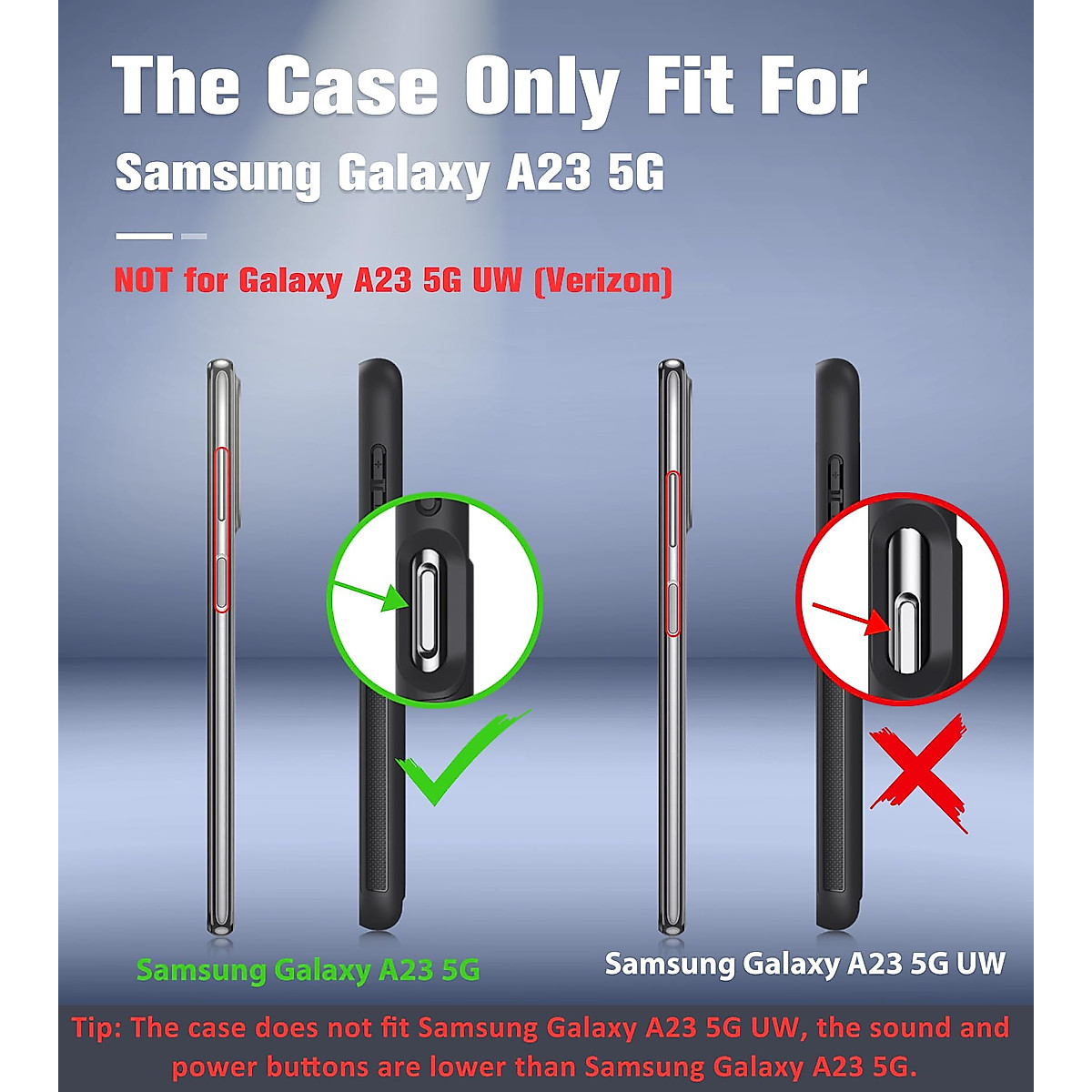 FNTCASE for Samsung Galaxy A23 5G Case: (Samsung Galaxy A23 4G LTE) Dual Layer Protective Heavy Duty Cell Phone Cover Shockproof Rugged with Non Slip Textured Back - Bumper - 6.6inch Dark Green