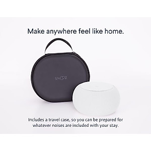 SNOOZ Pro - Smart White Noise Machine & Travel Case - Real Fan Inside, Non-Looping White Noise, Adjustable Tone & Volume - App-Based Remote Control & Sleep Timer (Cotton)