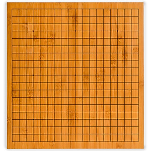 Yellow Mountain Imports Bamboo 0.8-Inch (2-Centimeter) Reversible 19x19 / 13x13 Go Game Board (Goban)