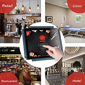 17 Inch Open Frame Design Touch Screen Monitor Display with VESA & Rear Mounting Bracket for Kiosk Industrial Automation POS Retail Self-Service