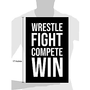 Damdekoli Motivational Wrestling Posters - 11x17 Inches, Set of 4