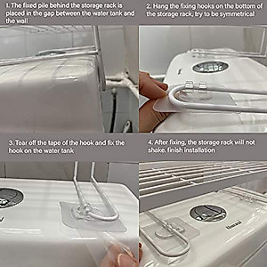 Umibrace Bathroom Shelves, Over The Toilet Storage, Over Toilet Storage Cabinet,Bathroom Rack Spacesaver, Anti-Rust Surface Appropriate Size for Paper Towels Shampoos Bathroom Decor 13.38" 6.49" 5.9"