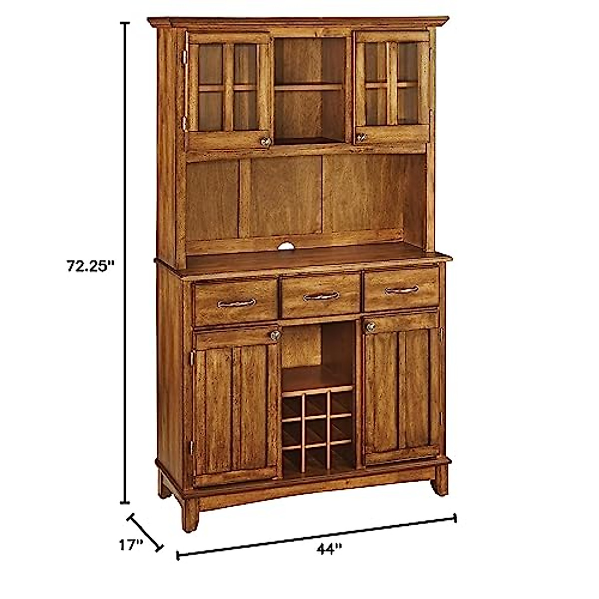 Buffet of Buffets Cottage Oak with Wood Top by Home Styles