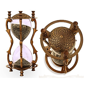 PORTHO Sand Timer Hourglass| 10 Minutes, Short time Alarm| Unique Gift on Wedding, Anniversary, Birthday, Christmas, Graduation| Gift for Valentines, Her/Him, Kids (Dome Shaped Antique Sandtimer)