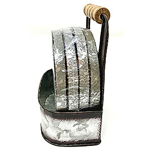 Galvanized Metal Farm Animal Coaster Set