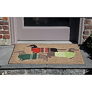 Liora Manne Whimsy Festive Dogs Rug, Indoor/Outdoor, Scatter Size, Neutral
