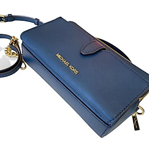 Michael Kors Medium Double Zip Phone Crossbody (Navy)