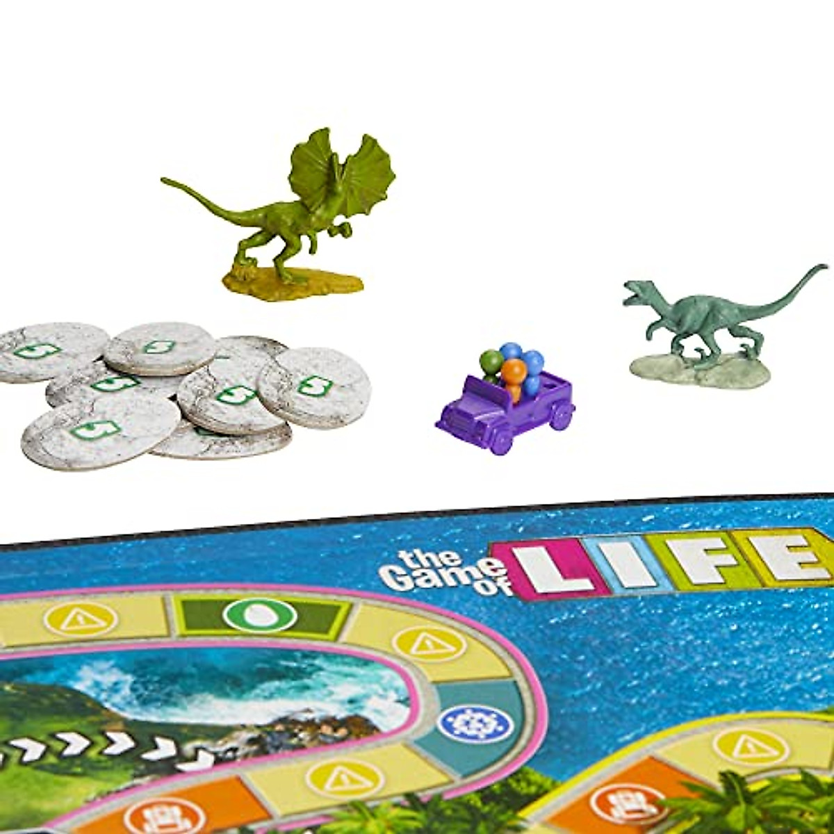 Hasbro Gaming The Game of Life Jurassic Park Edition, Family Board Game for Kids Ages 8 and Up, Inspired by The Original Hit Movie