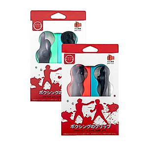 FENGCHUANG Grips for NS Switch Fitness Boxing,Handles for Switch Boxing,Fitness Boxing Hand Grip for Switch,2 Packs (Blue and Red)